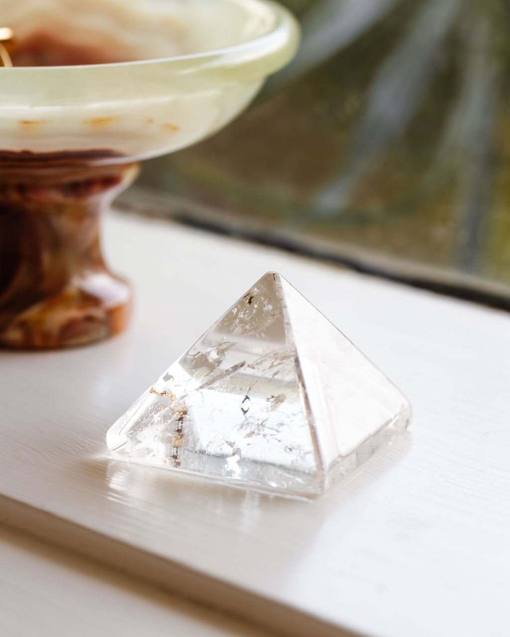 Clear Vision Crystal Quartz Pyramid – Luna Norte