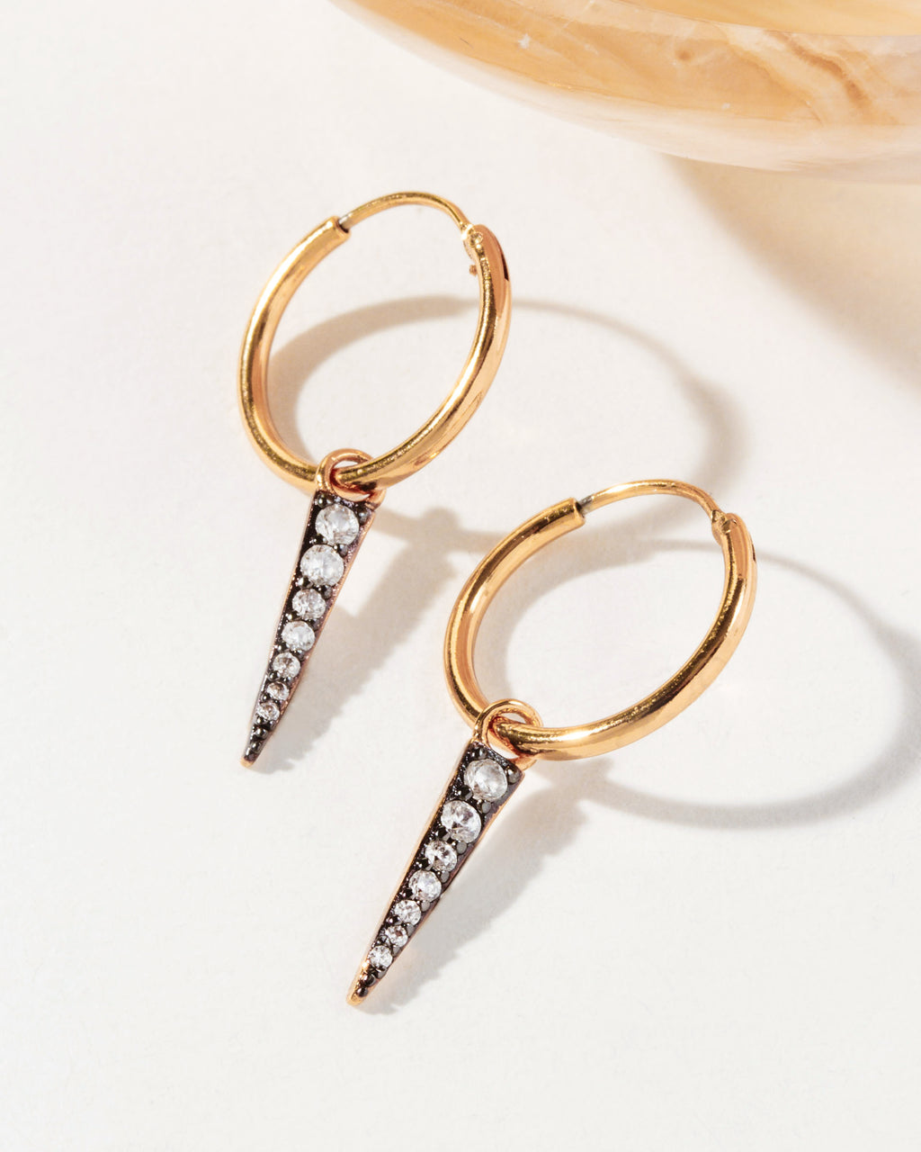 Dagger Drop Hoop Earrings – Luna Norte