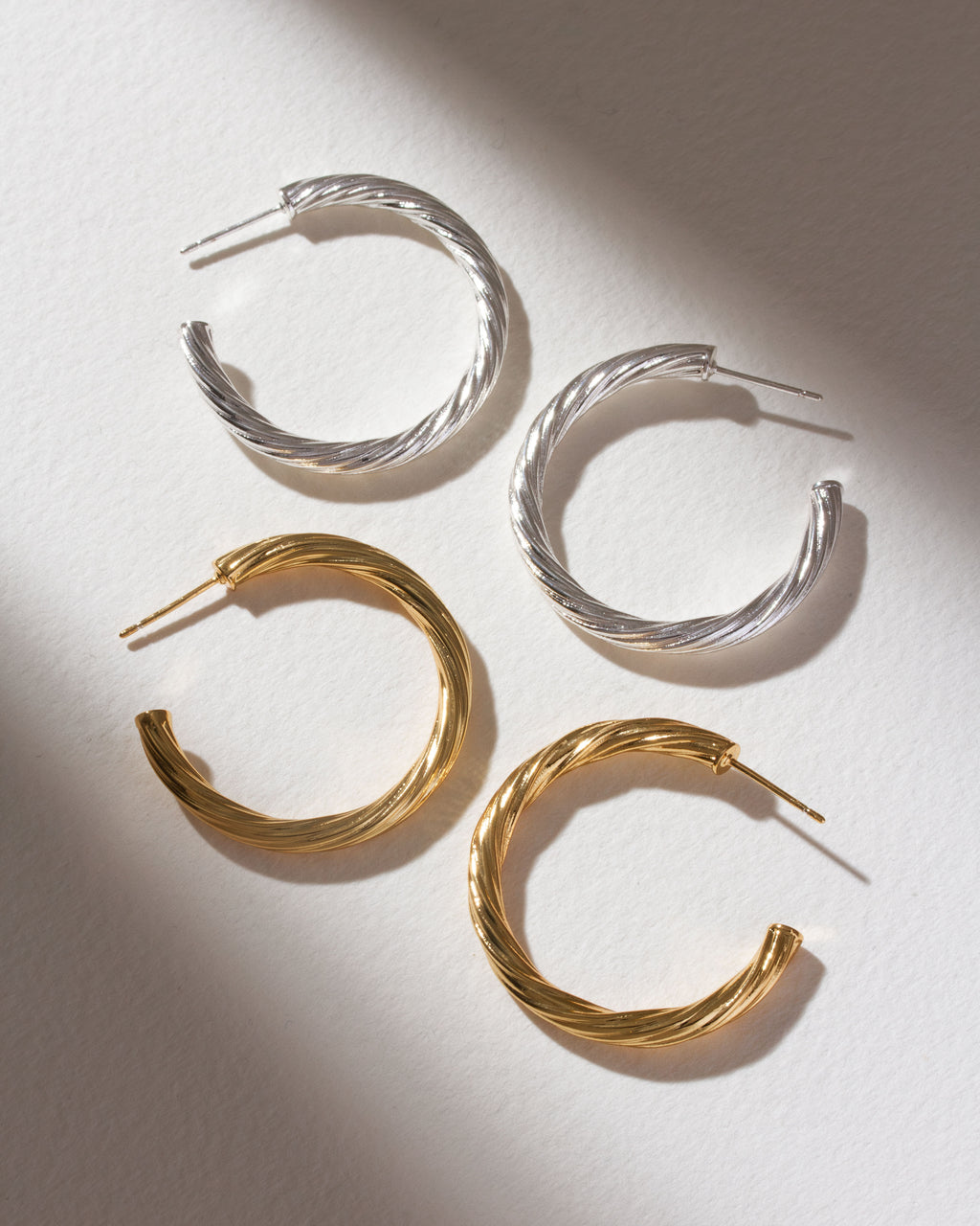 Dual Helix One Look Hoop Earring Set – Luna Norte