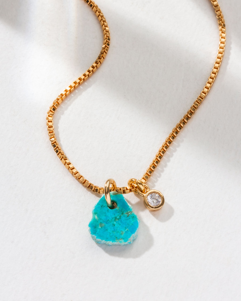 Untamed Gemstone Box Chain Necklace – Luna Norte