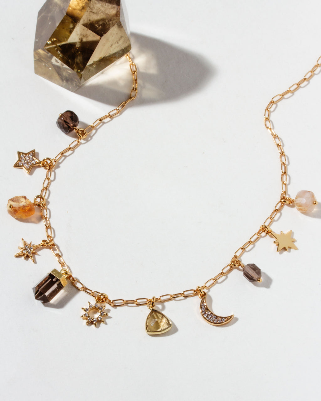 The Golden Stardust Charm Necklace – Luna Norte